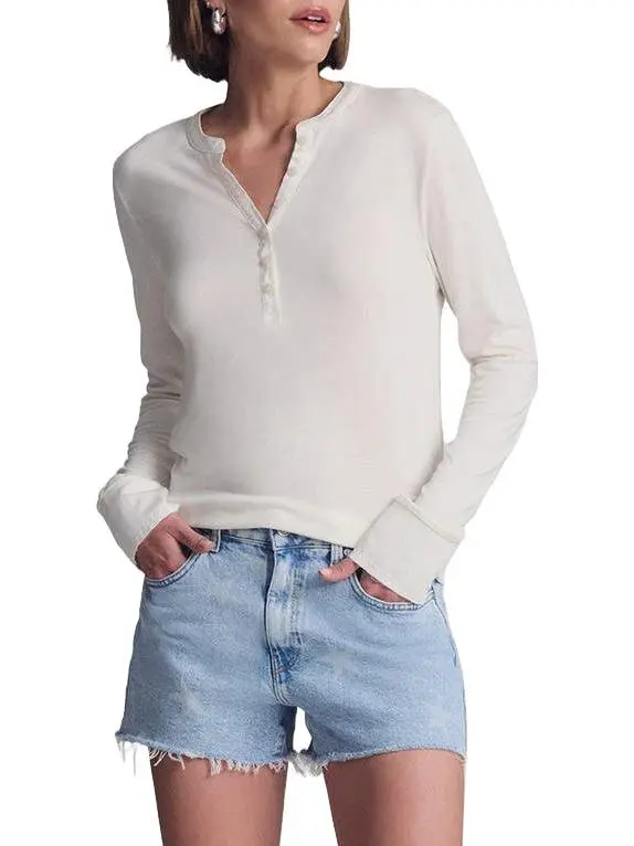 MAVI Henley Top - Coconut Milk