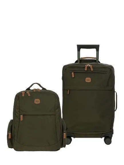 Bric'S 2-piece Set: 21-inch Carry-on Spinner And Nomad Backpack - Olive