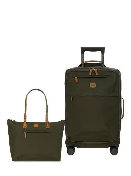 Bric'S X-travel 2-piece Set: Carry-on Spinner And Sportina Tote - Olive
