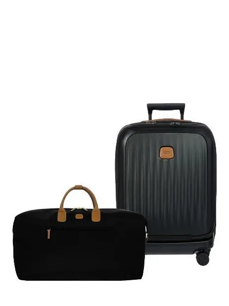 Bric'S 2-piece Set: Taormina Carry-on Spinner And X-travel Deluxe Duffle - Black