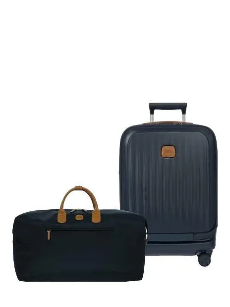 Bric'S 2-piece Set: Taormina Carry-on Spinner And X-travel Deluxe Duffle - Navy