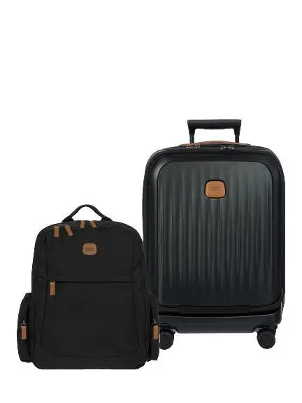Bric'S Taormina 2-piece Carry-on Spinner And Backpack Set - Black