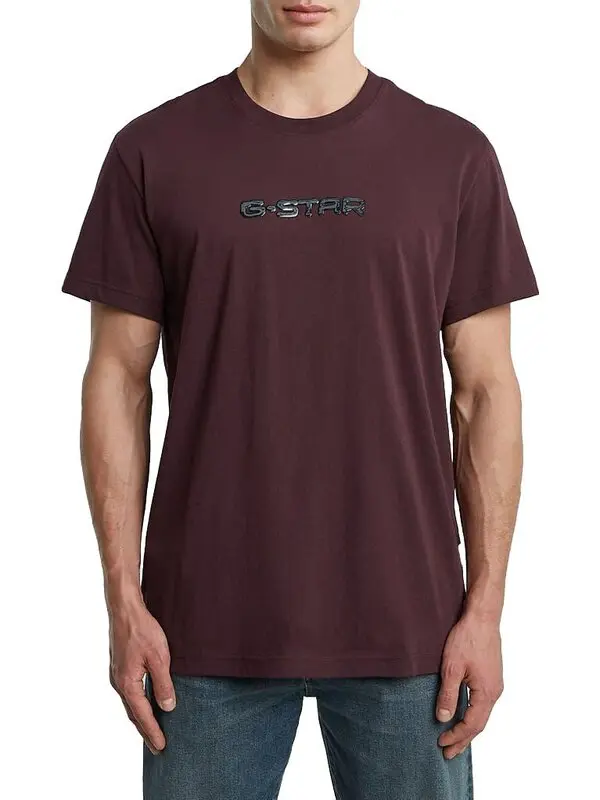 G-star Raw Gel Print Organic Cotton T-shirt - Maroon