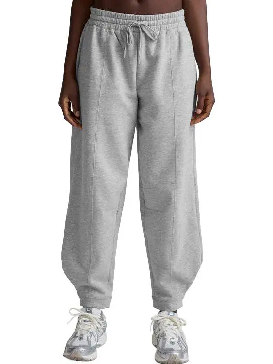 Beyond Yoga Luxefleece Barrel Leg Sweatpants - Light Heather Gray