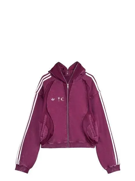 Adidas X Thug Club Teamgeist Zip Up Hoodie - Maroon