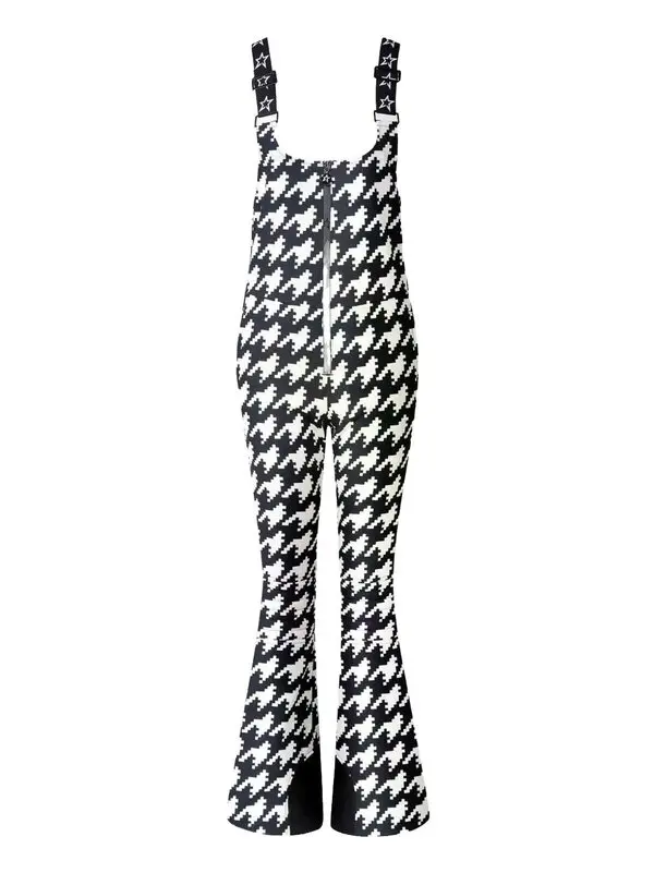 Perfect Moment Patterned Ski Bib - Black