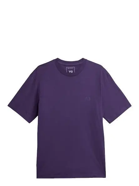 Adidas Y3 Regular Short Sleeve Tee Shirt - Aurora Plum