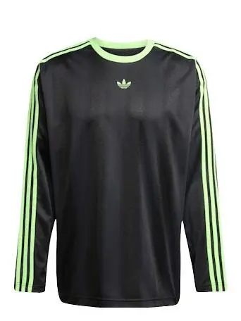 Adidas Adicolor Jacquard Longsleeve Jersey - Black Signal Green