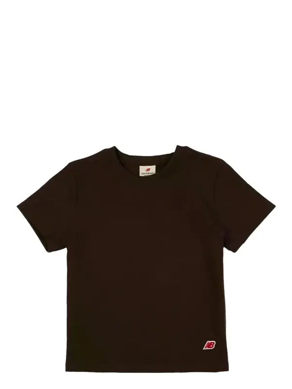 NEW BALANCE Logo-patch T-shirt - Brown