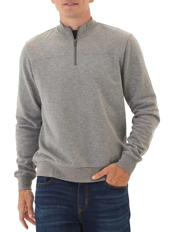 THREADS 4 THOUGHT Christian Comfort Quarter Zip Pullover - Heather Grey