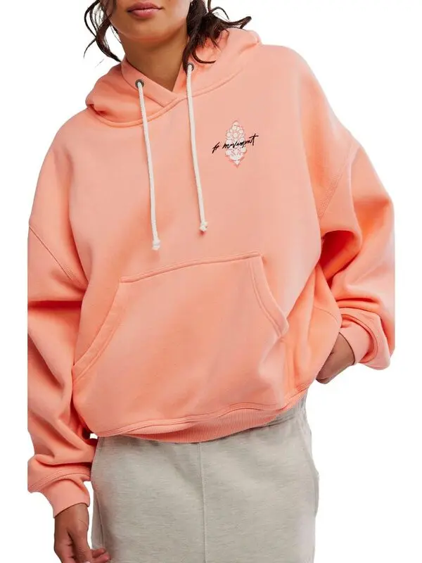 Free People Final Call Graphic Hoodie - Fruit Punch
