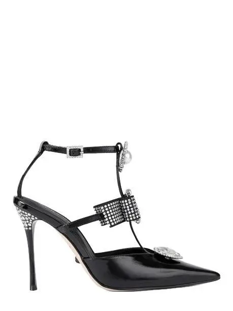 Kurt Geiger Bow Embellished Gladiator Pumps - Black