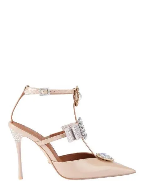 Kurt Geiger Bow Embellished Gladiator Pumps - Light/pastel Pink
