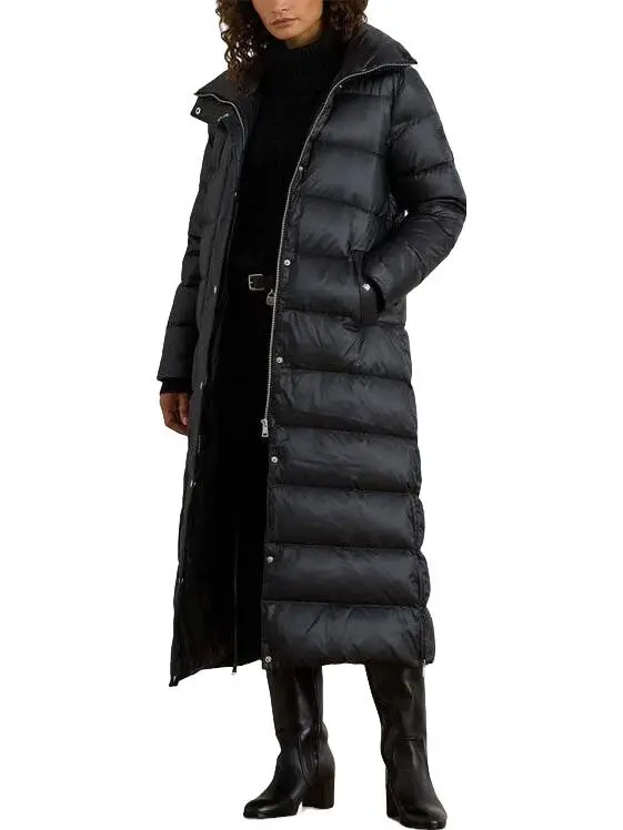 Ralph Lauren Maxi Soft Long Puffer Coat - Black