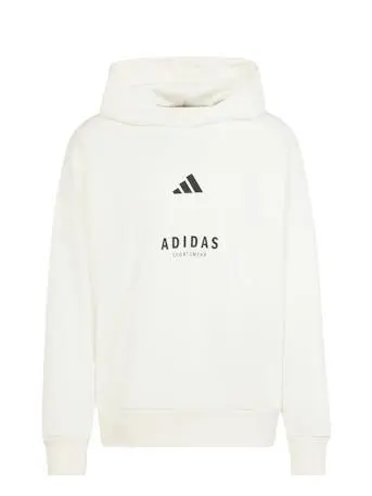 Adidas All Szn Fleece Graphic Hoodie - Off White/black