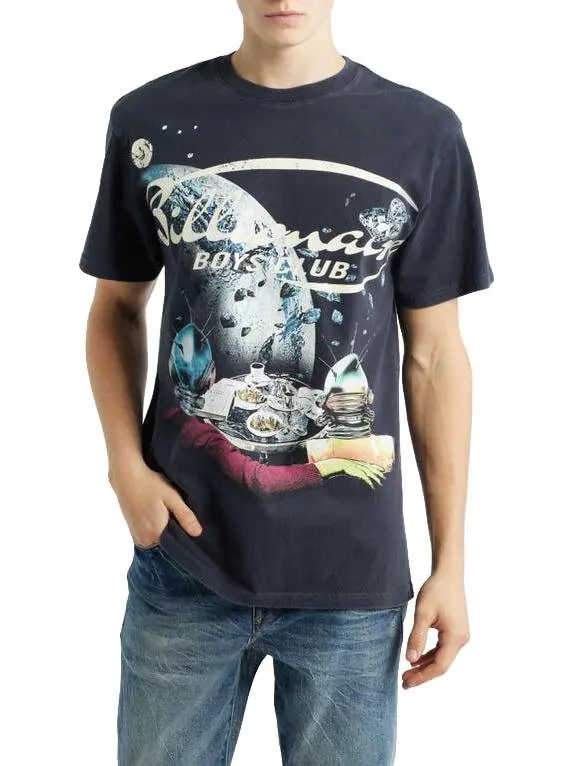 BILLIONAIRE BOYS CLUB Asteroids Cotton Graphic T-shirt - Black