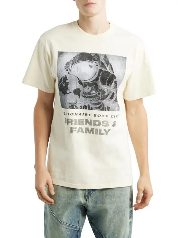 BILLIONAIRE BOYS CLUB Friends & Family Cotton Graphic T-shirt - Winter White