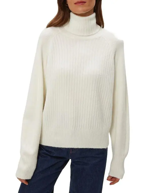 Michael Stars Storm Rib Turtleneck Sweater - Ivory