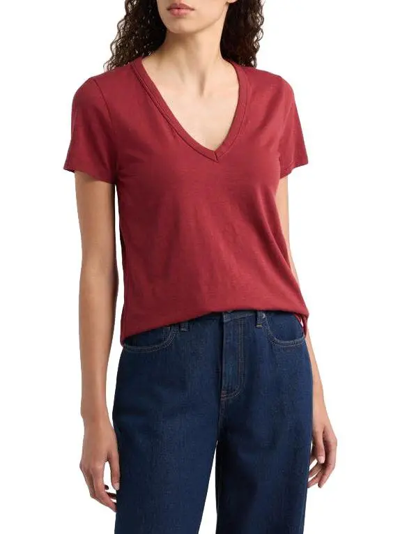 Rag & Bone Slub V-neck T-shirt - Pmgt