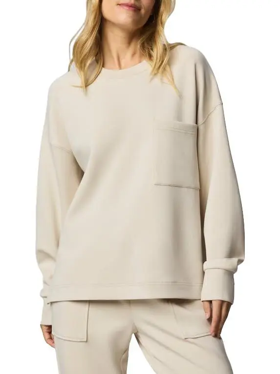 Splendid Scubasoft Crewneck Sweatshirt - Pale Oak White