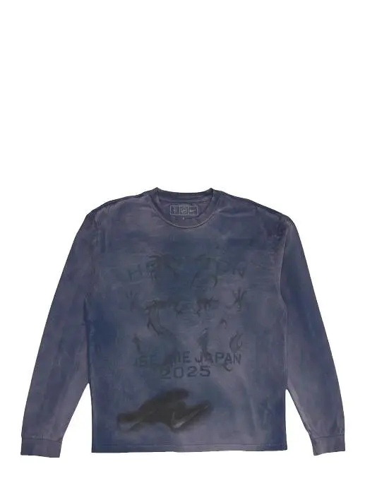 TRAVIS SCOTT Cactus Jack X Fragment X Nike Houston To Ise Mie Longsleeve - Washed Blue