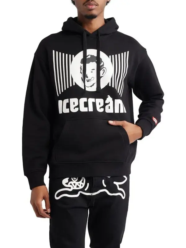 ICECREAM Coneman Graphic Hoodie - Black