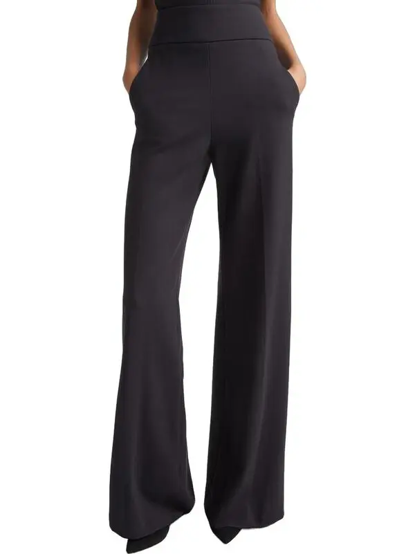 Veronica Beard Kalinda High-waist Wide-leg Pants - Black