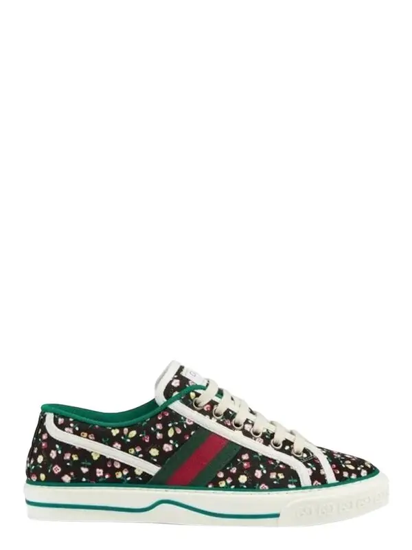 Gucci Tennis 1977 Holly Print - Black/peach