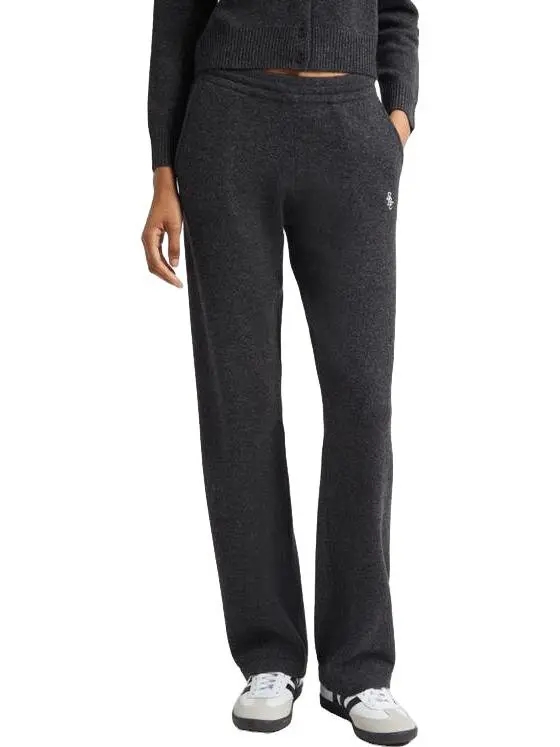 SPORTY & RICH Cashmere And Wool Joggers - Dark Grey
