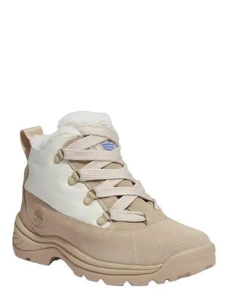 Timberland White Ledge Waterproof Mid Hiking Boots - Light Beige Suede