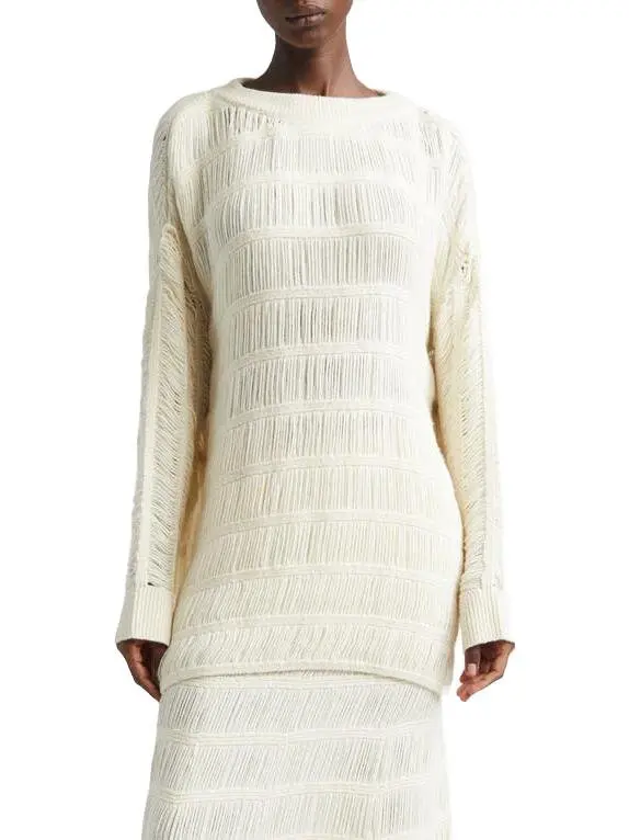 DIOTIMA Giorno Extrafine Merino Wool-blend Sweater - Off-white