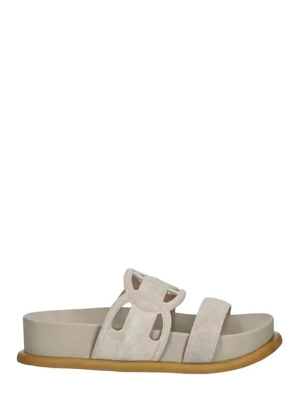 Liu Jo Maxi-logo Flat Sandals - Neutrals
