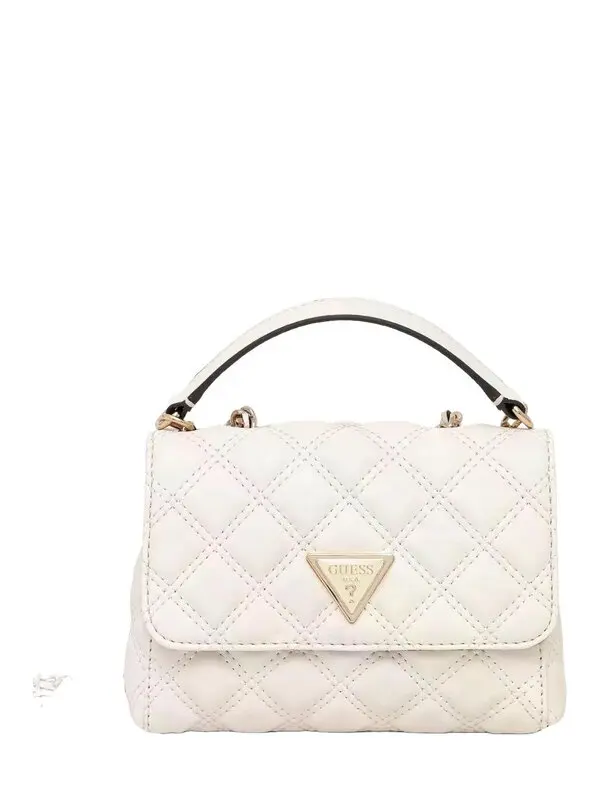 Guess Quilted Crossbody Bag - White