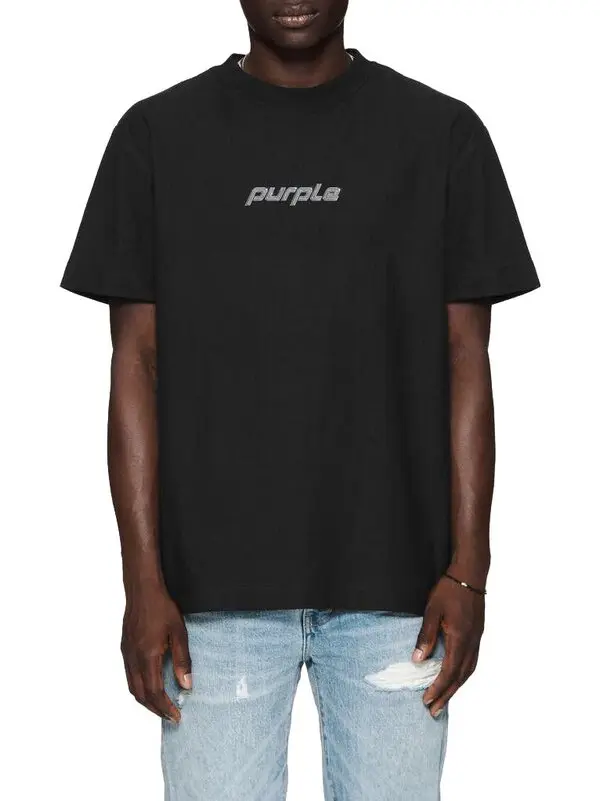 PURPLE BRAND Heavyweight Jersey Graphic T-shirt - Black