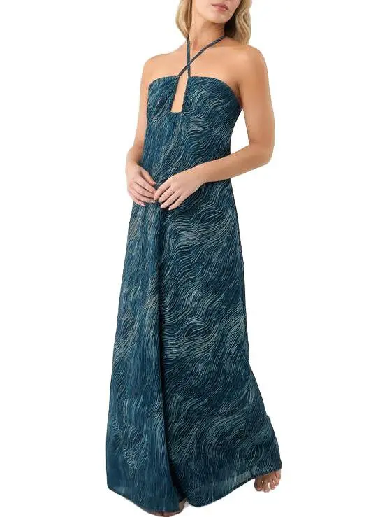BOAMAR Tess Halter Maxi Dress - Teal Green