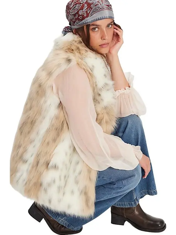 UNREAL FUR Rubicon Faux Fur Vest - Ivory