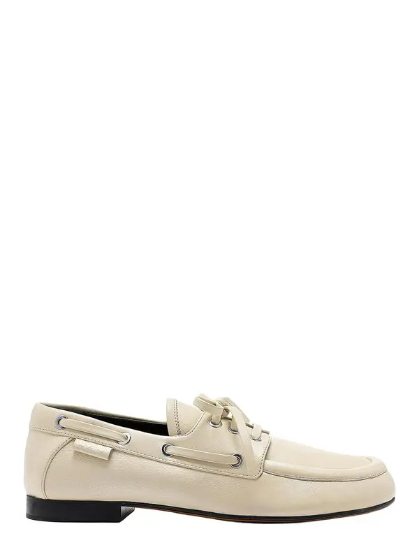 Proenza Schouler White Label Nappa Leather Deck Shoes - Ecru