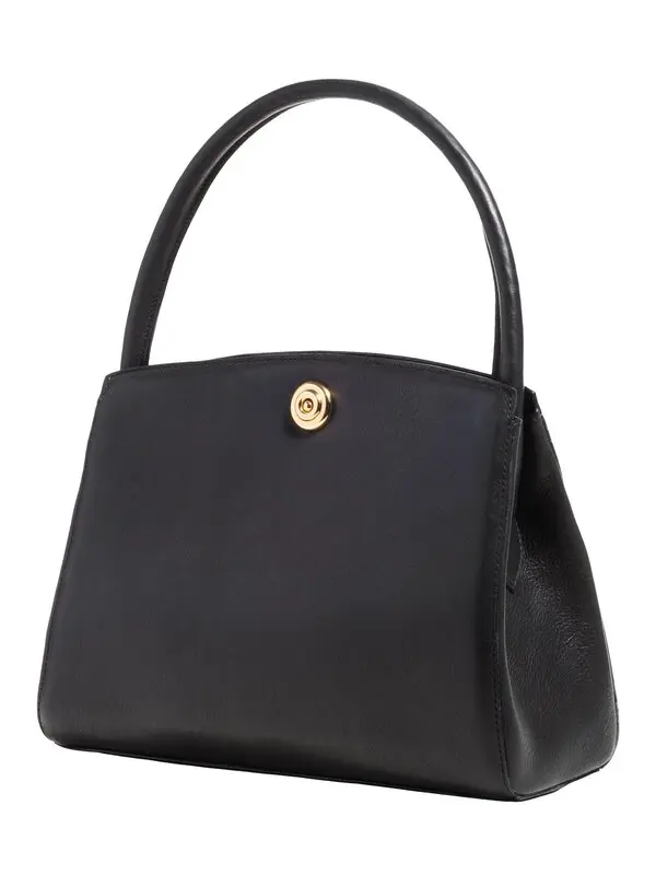 LIFFNER Pushlock Leather Lady Bag - Black
