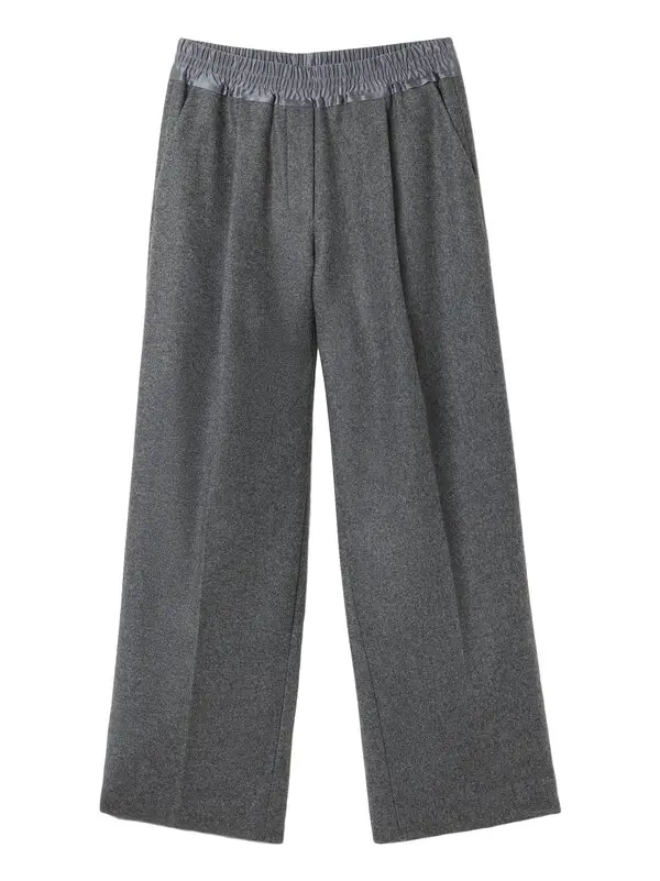 HOUSE OF DAGMAR Relaxed Wool Trousers - Grey