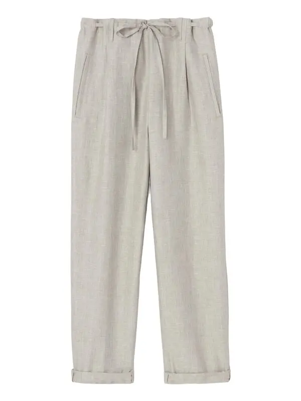 Maria Mcmanus Pearl-button Trousers - Grey Chambray