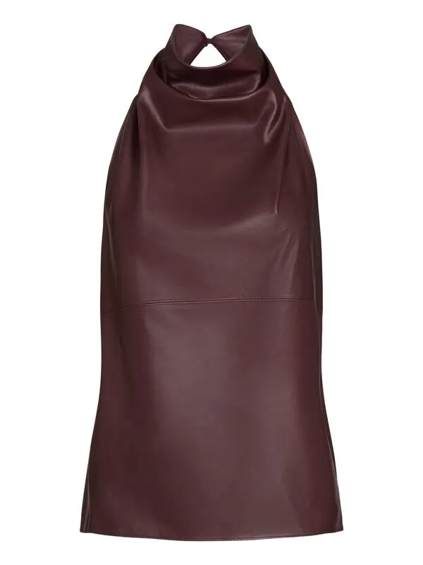 TWP Leather Top - Red Red Wine