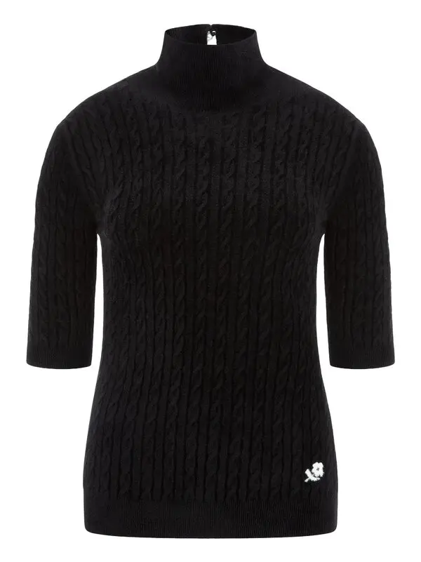 Bernadette Pull Noa - Black Velvet Cable Knit