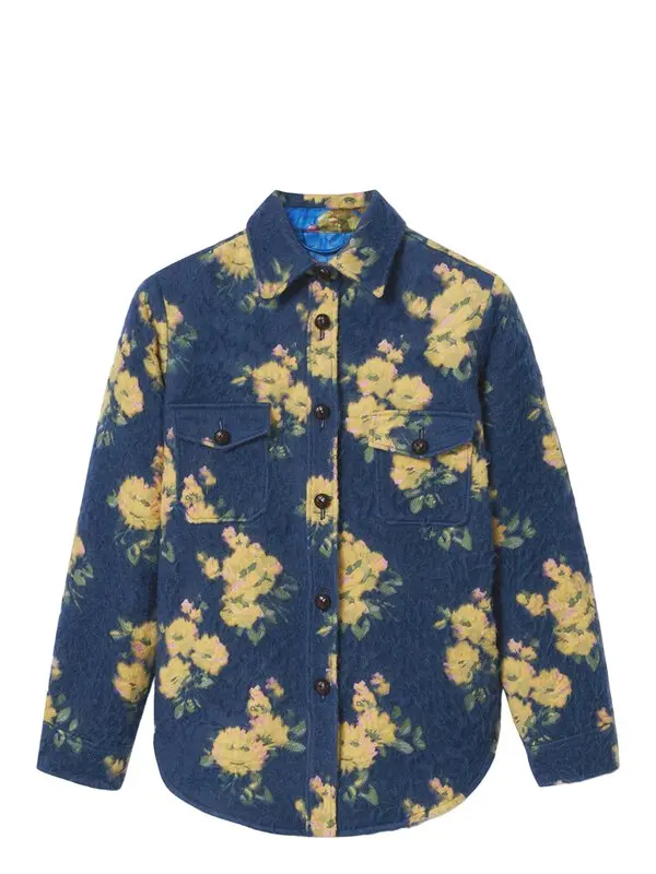 La DoubleJ Floral Jacquard Jacket - Riptide Jacquard