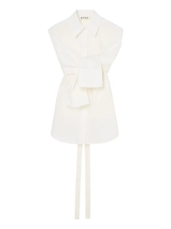RÓHE Poplin-silk Gilet-shirt - Optic White