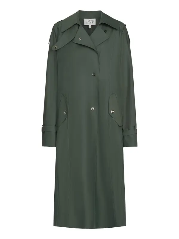 TWP Long Bogie Trench Coat - Beetle