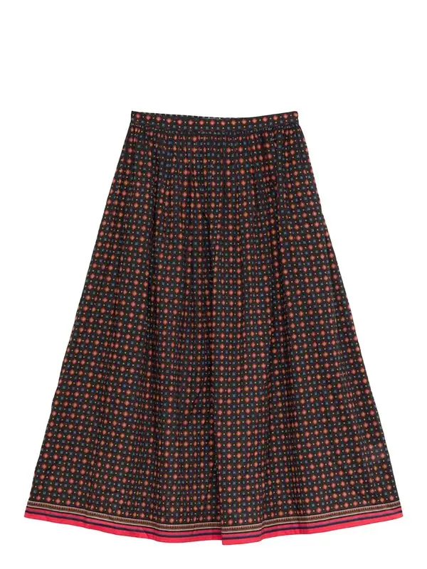 DÔEN Maricette Ankle-length Skirt - Noir Montmartre Foulard