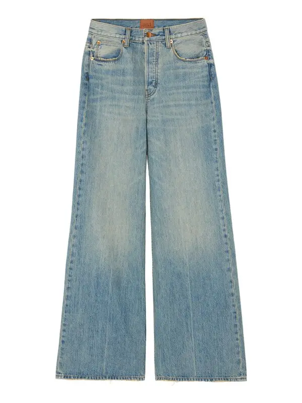 JAMIE HALLER The Lax Wide-leg Jean - Worn Indigo