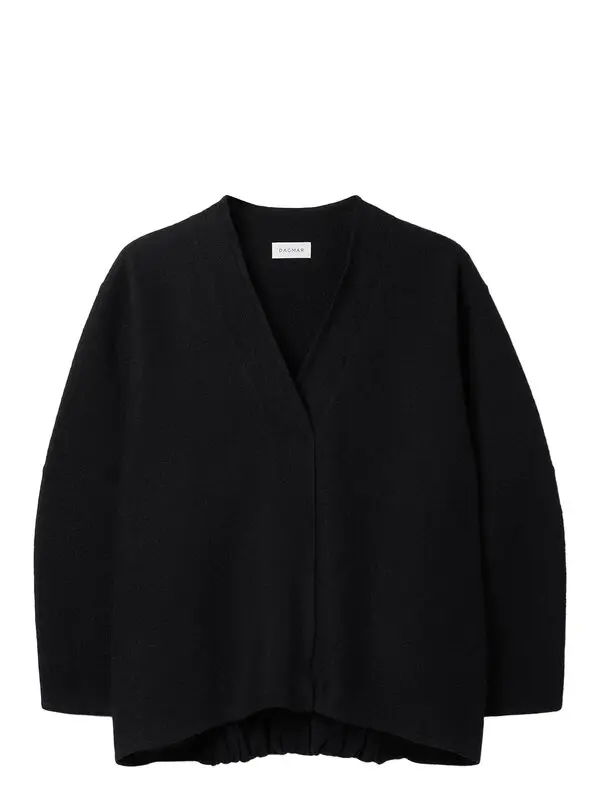 HOUSE OF DAGMAR Long Merino Wool Cardigan - Black