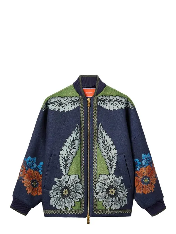 La DoubleJ Brooklyn Floral-printed Bomber Jacket - Bounty Placee