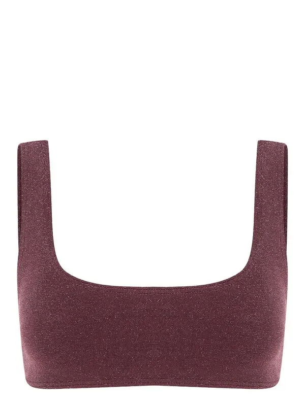 Bond Eye Malibu Crop Top - Amarena Lurex Micro